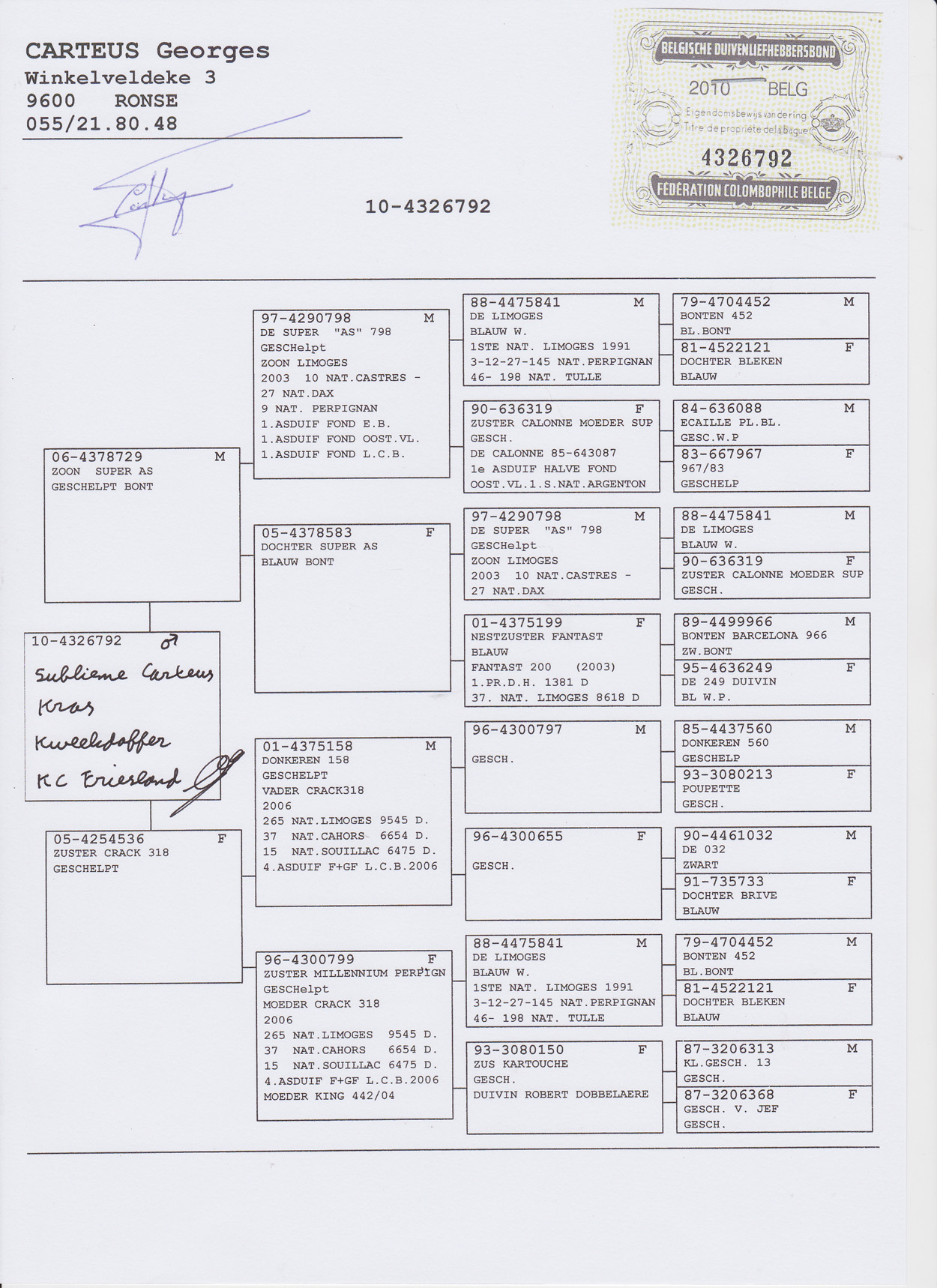 Georges Carteus 2010